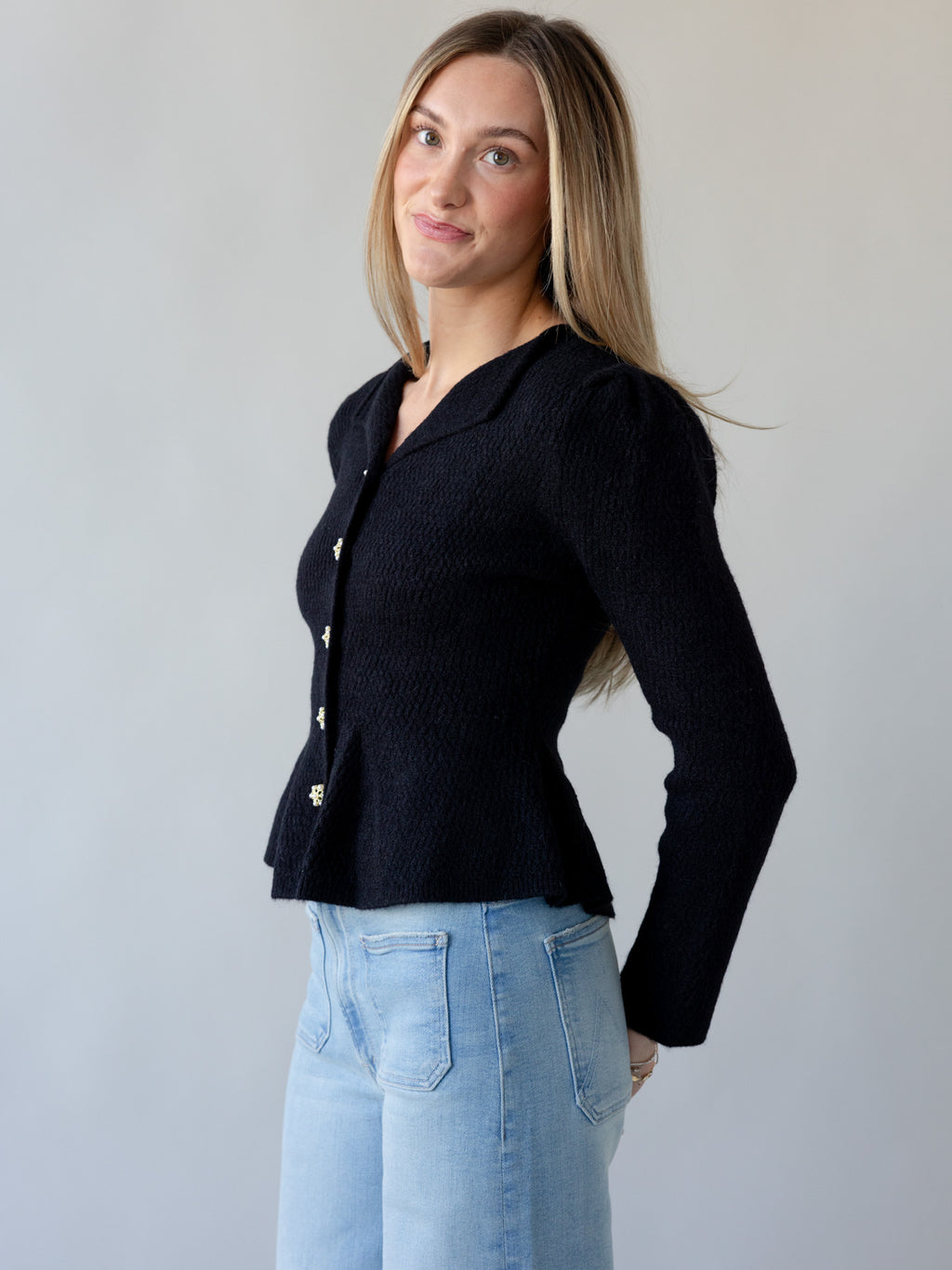 Perla Knit Cardigan - Black – Koo De Ker